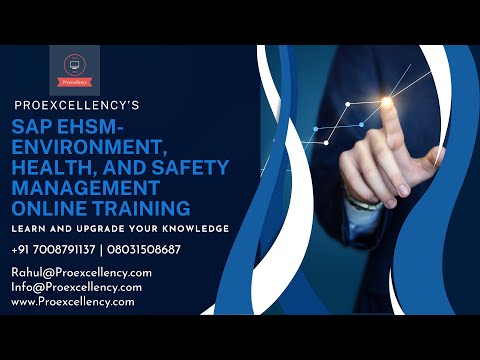 SAP EHSM Online Training | Proexcellency: Master Environmental, Health ...